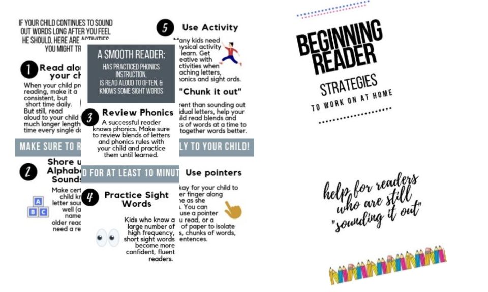 Reading Strategies for Parents Handout Brochures