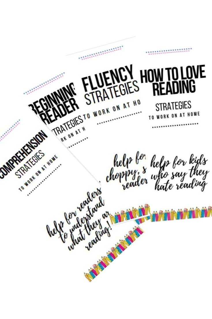 Reading Strategies for Parents Handout Brochures