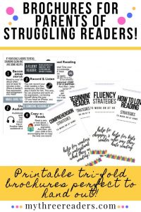 Reading Strategies for Parents Handout Brochures